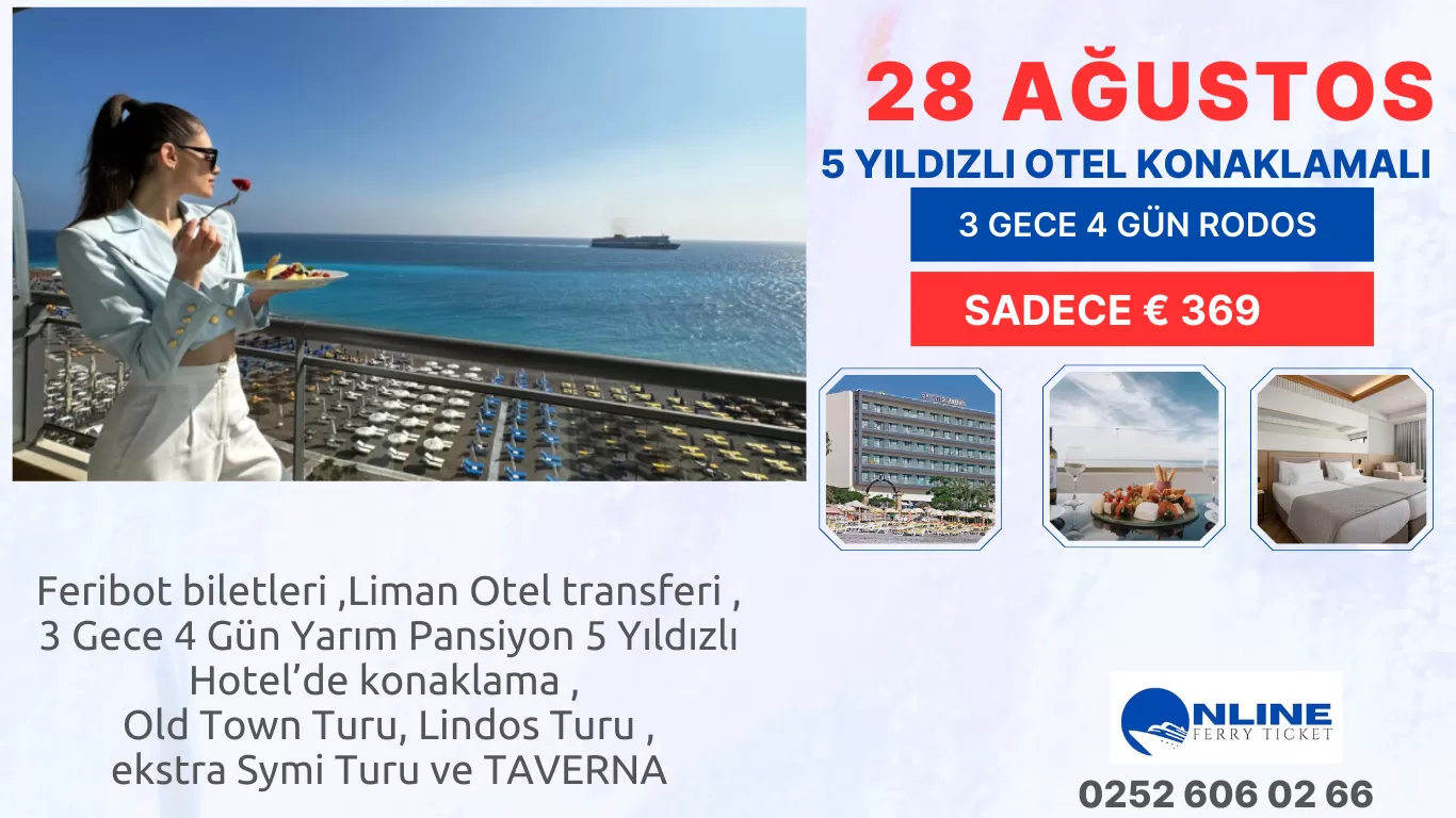 RODOS 3 GECE 4 GÜN 5 YILDIZLI HOTEL KONAKLAMALI | Rodos - Kos - Sakız - Midilli - Meis Feribot ...