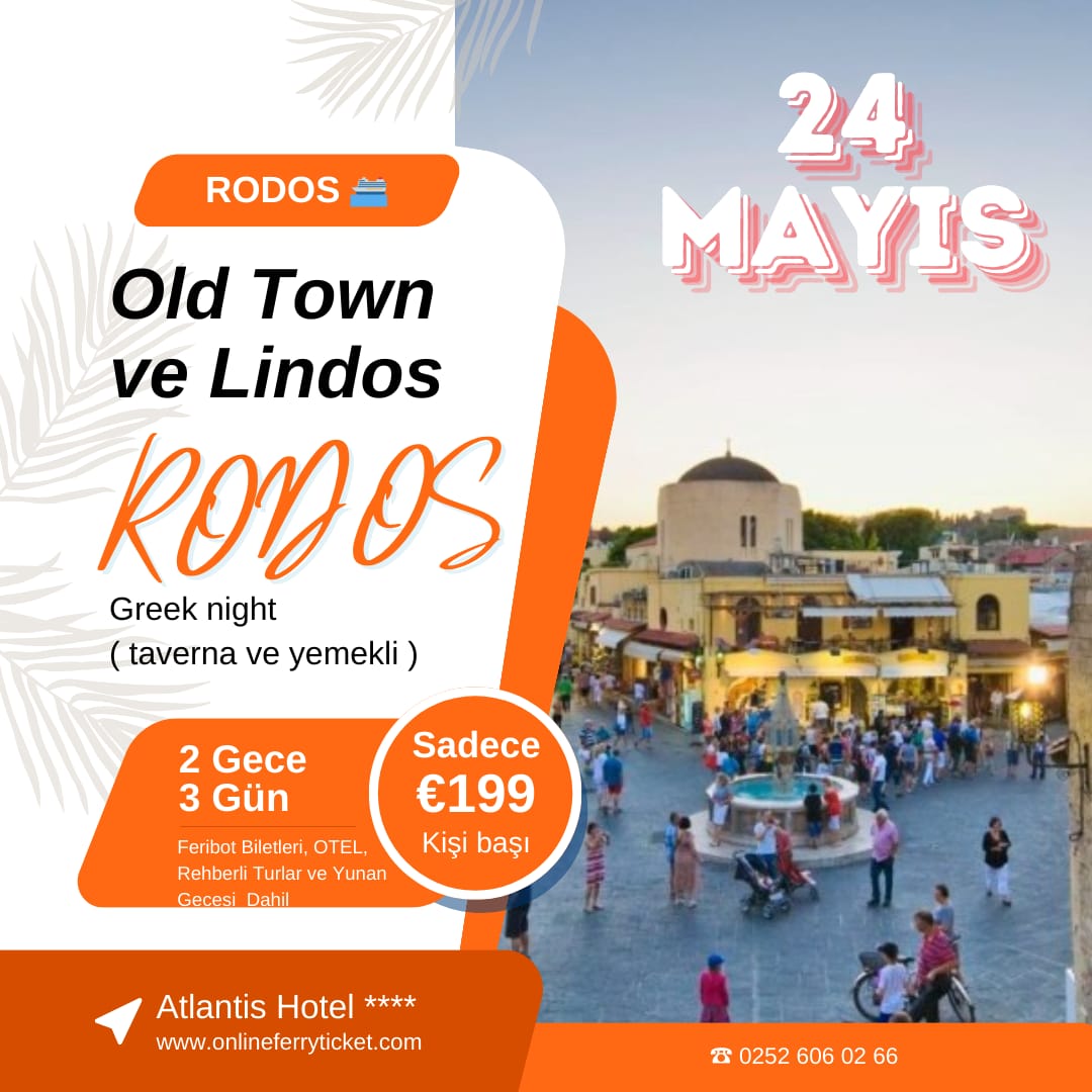 Rodos - Kos - Sakız - Midilli - Meis Feribot Bilet - Online Ferry Ticket